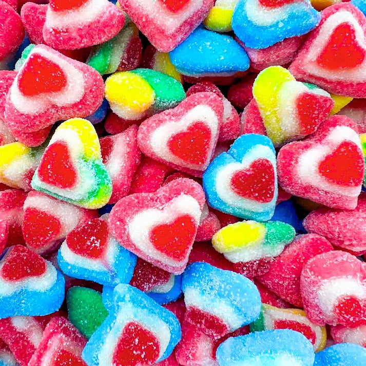 Sour 3D Hearts – Eat Sweet Lollies