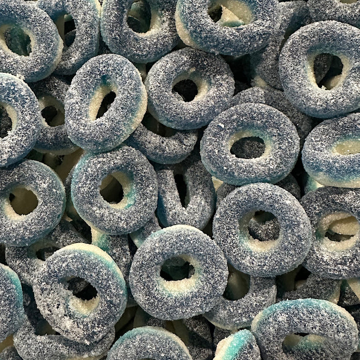 Sour Blue-raspberry Rings – Eat Sweet Lollies