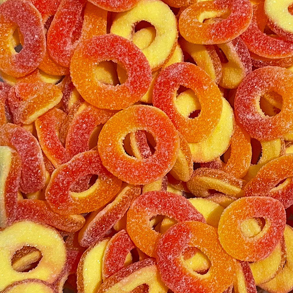 Sour Peach Rings – Eat Sweet Lollies