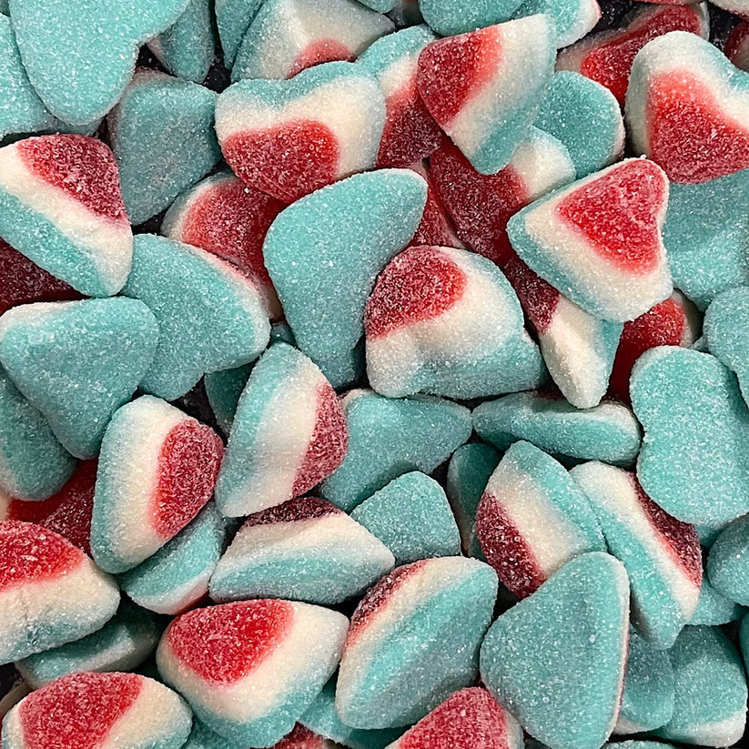 Gummi Blue Triple Hearts – Eat Sweet Lollies
